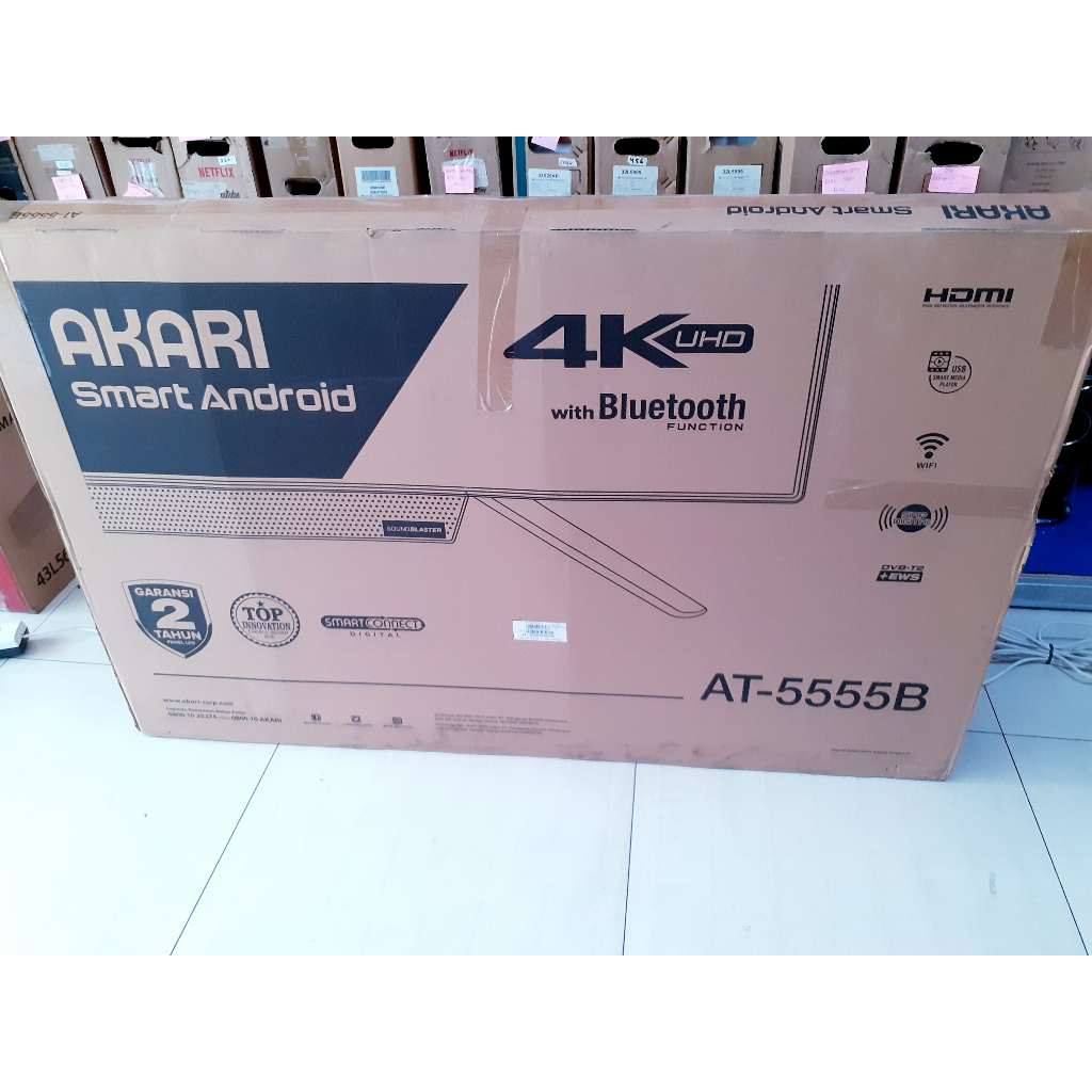 Jual TV W SMART AKARI 55IN UHD 4K DIGITAL MULUS SEPERTI BARU SIAPPAKAI 3387 | Shopee Indonesia