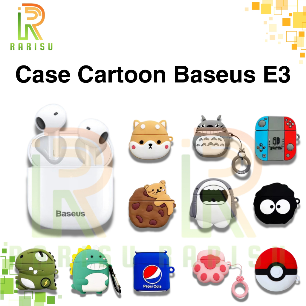 Jual Case Baseus E3 Kartun Lucu Casing Earphone TWS Pelindung Cover ...