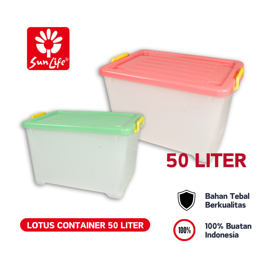 Jual Sunlife Lotus Container 50 Liter Container Besar Plastik Dengan ...
