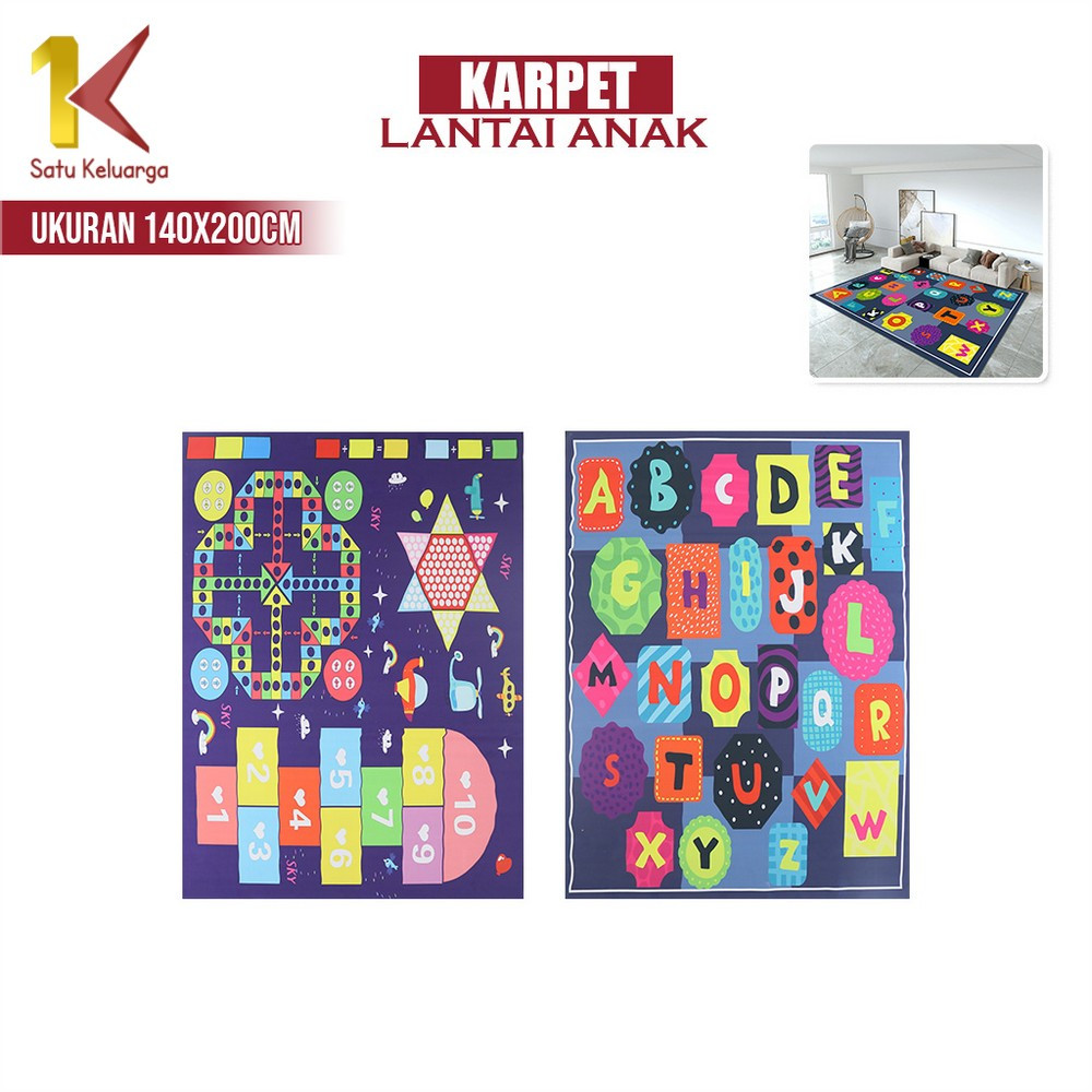 Jual Satu Keluarga Karpet Lantai Anak Playmate 140X200 C784 Alas Lantai ...