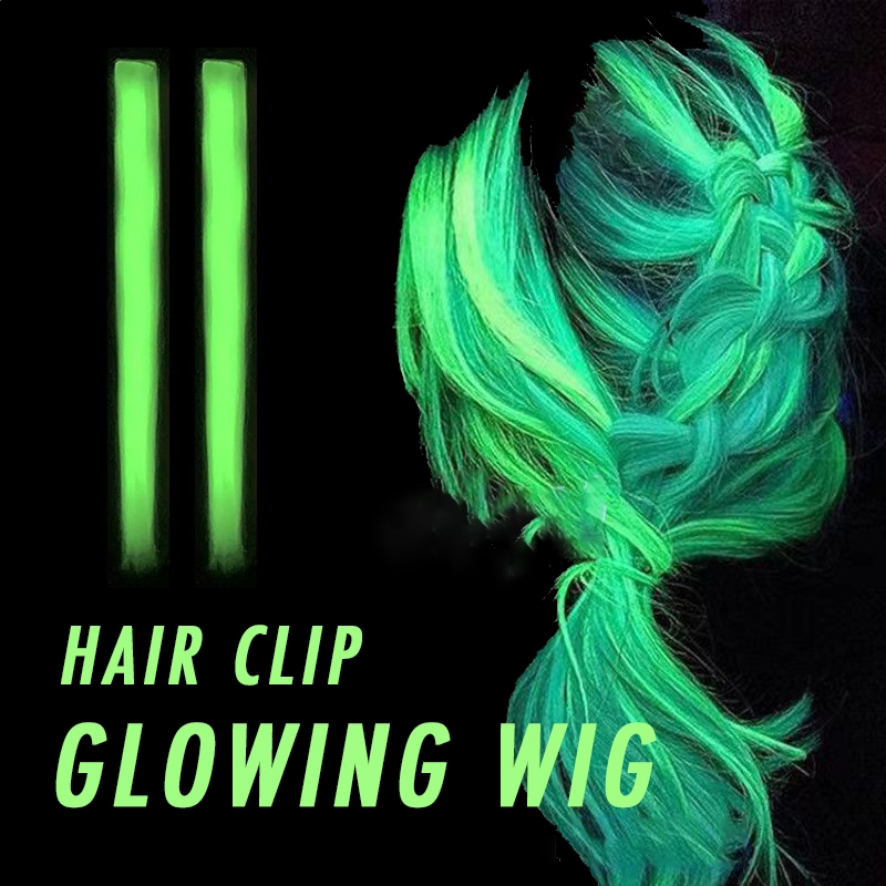 Jual Hair clip Rambut Palsu Glowing Wig Wanita On Berkilau Rambut Palsu ...
