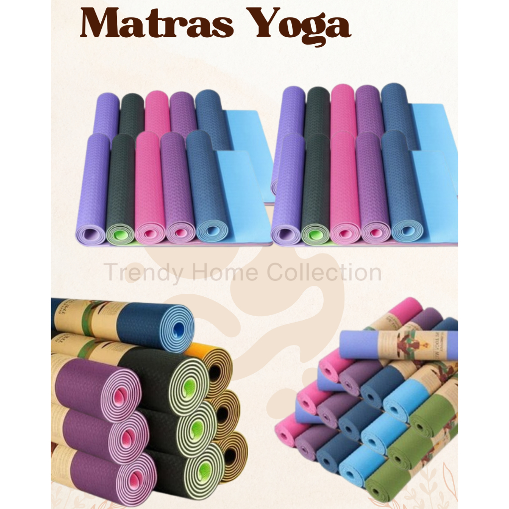 Jual Matras Yoga TPE !!Yoga Mat/alas olahraga tebal anti licin , 2 ...