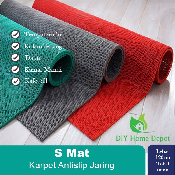 Jual DIY Keset Karpet PVC Jaring cm Karpet Wudu Kolam Renang Kamar ...