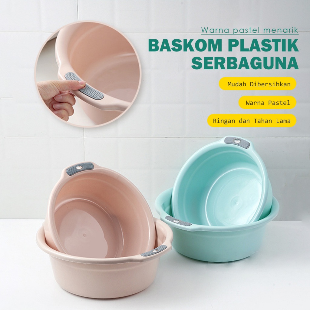 Jual RH955 RH956 RH957 Baskom Plastik Baskom Bulat Warna Warna Pastel ...