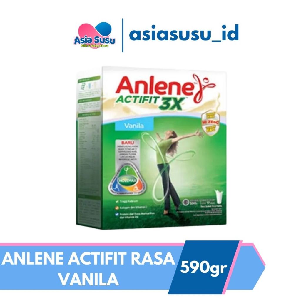 Jual ANLENE ACTIFIT 3X COKLAT/VANILA/ORIGINAL 240GR / 590GR /SUSU KESEHATAN TULANG DEWASA 19 ...
