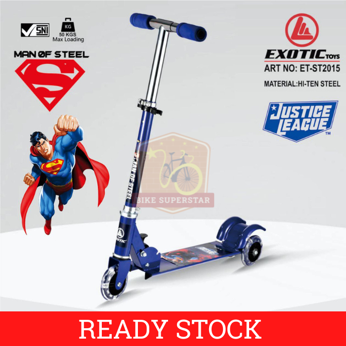 Jual Scooter Skuter Otoped Lipat Karakter Superhero Anak Rem Tangan ...