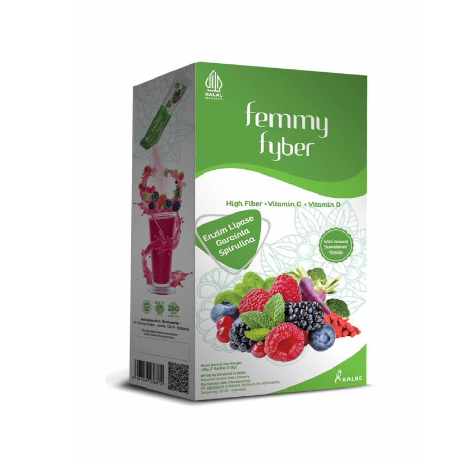 Jual Femmy Fyber Minuman Diet Fiber 1 box (7 stick @15gr) | Shopee ...