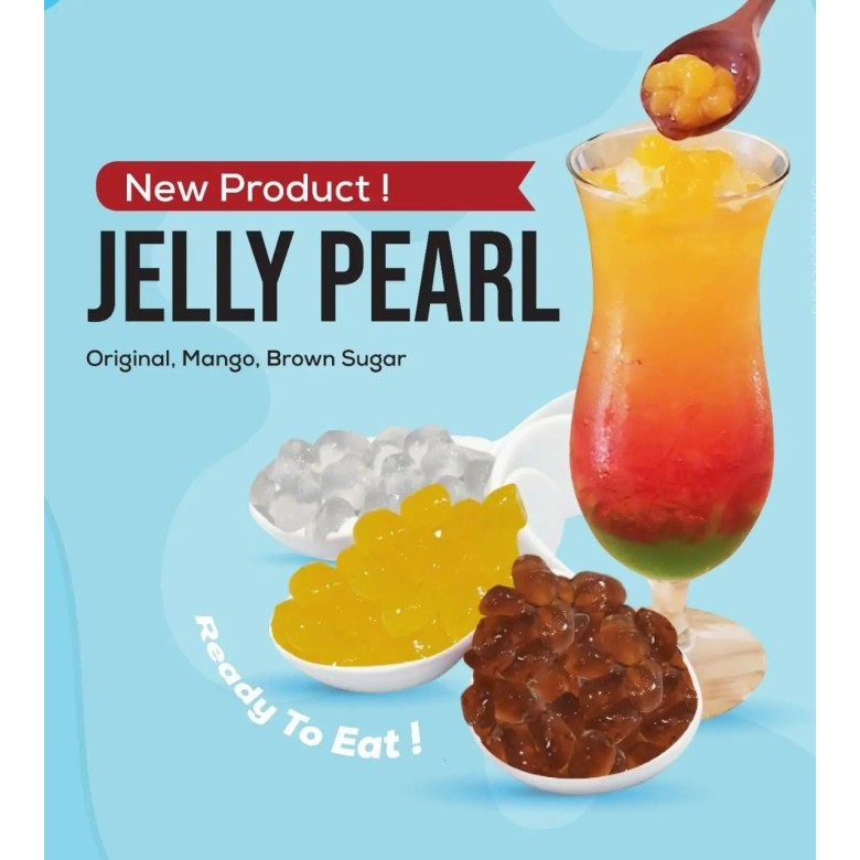 Jual topping minuman Jelly pearl original mango mangga brown sugar 1 KG ...