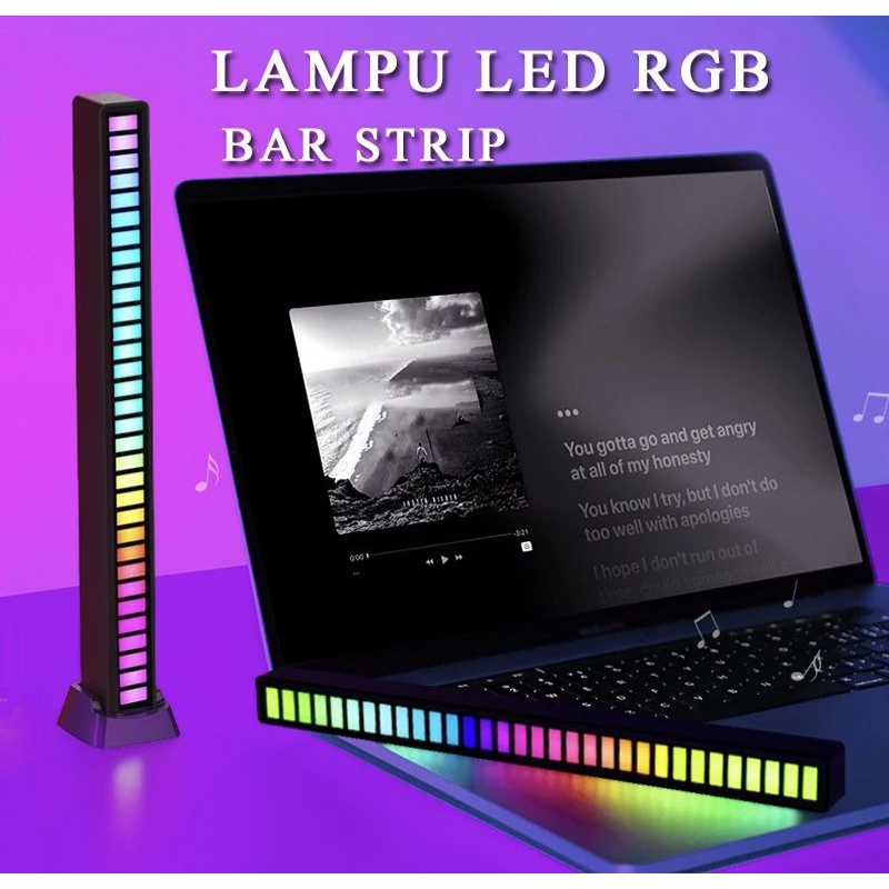 Jual LED Bar Lampu Equalizer Audio Spectrum Strip Lampu RGB Mengikuti ...