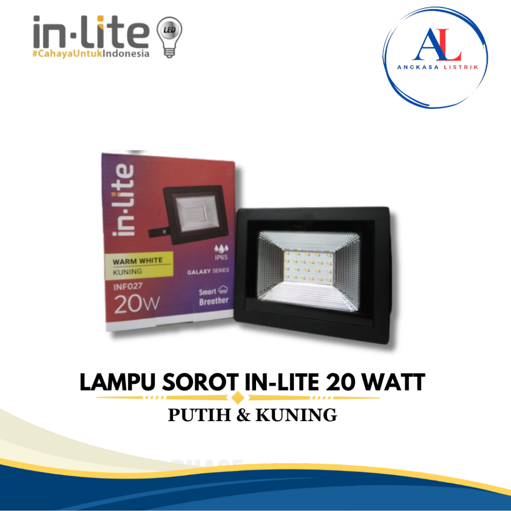 Jual LAMPU SOROT FLOODLIGHT LED INLITE 20W 20 WATT - INF027 - | Shopee Indonesia