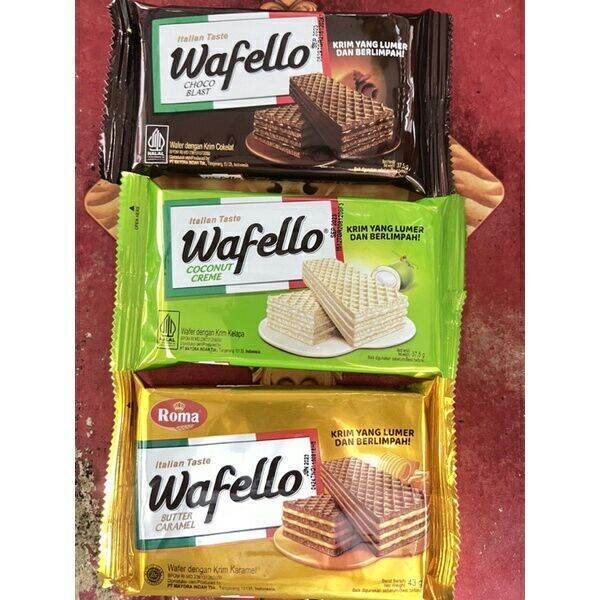 Jual Wafer Roma Wafello Choco Blast Italian Taste 48g - 10pc | Shopee ...