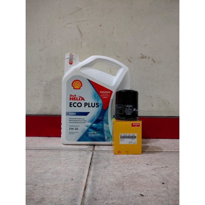 Jual Paket Oli Shell Helix Eco Plus 5W-30 Isi 3 Liter + Filter Oli ...