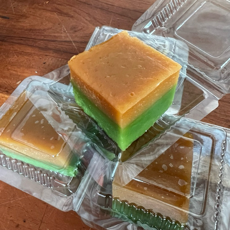 Jual Jajanan Kue Potong Talam Beras Pandan Gula merah 1Pc | Shopee ...