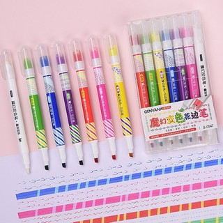 Jual ZBH Spidol Garis Aesthetic Warna Warni Spidol Garis Motif Lucu 1 ...