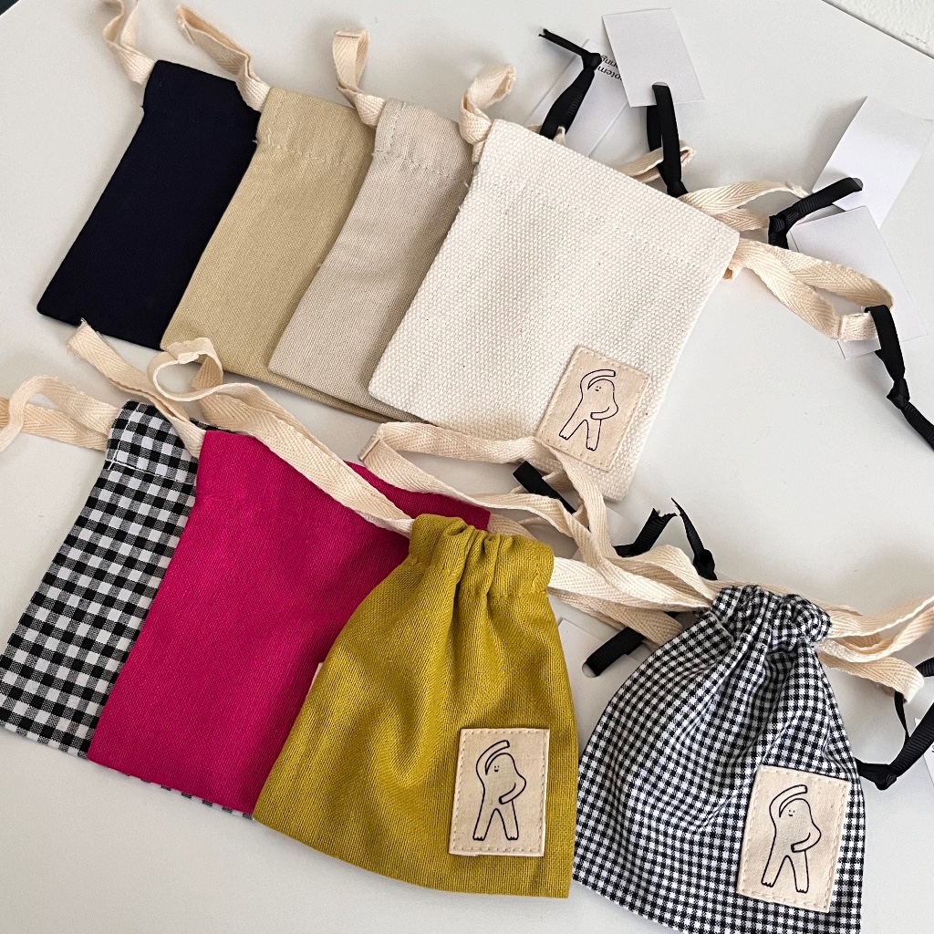 Jual Frank Mini Drawstring Pouch by September Spring | Shopee Indonesia
