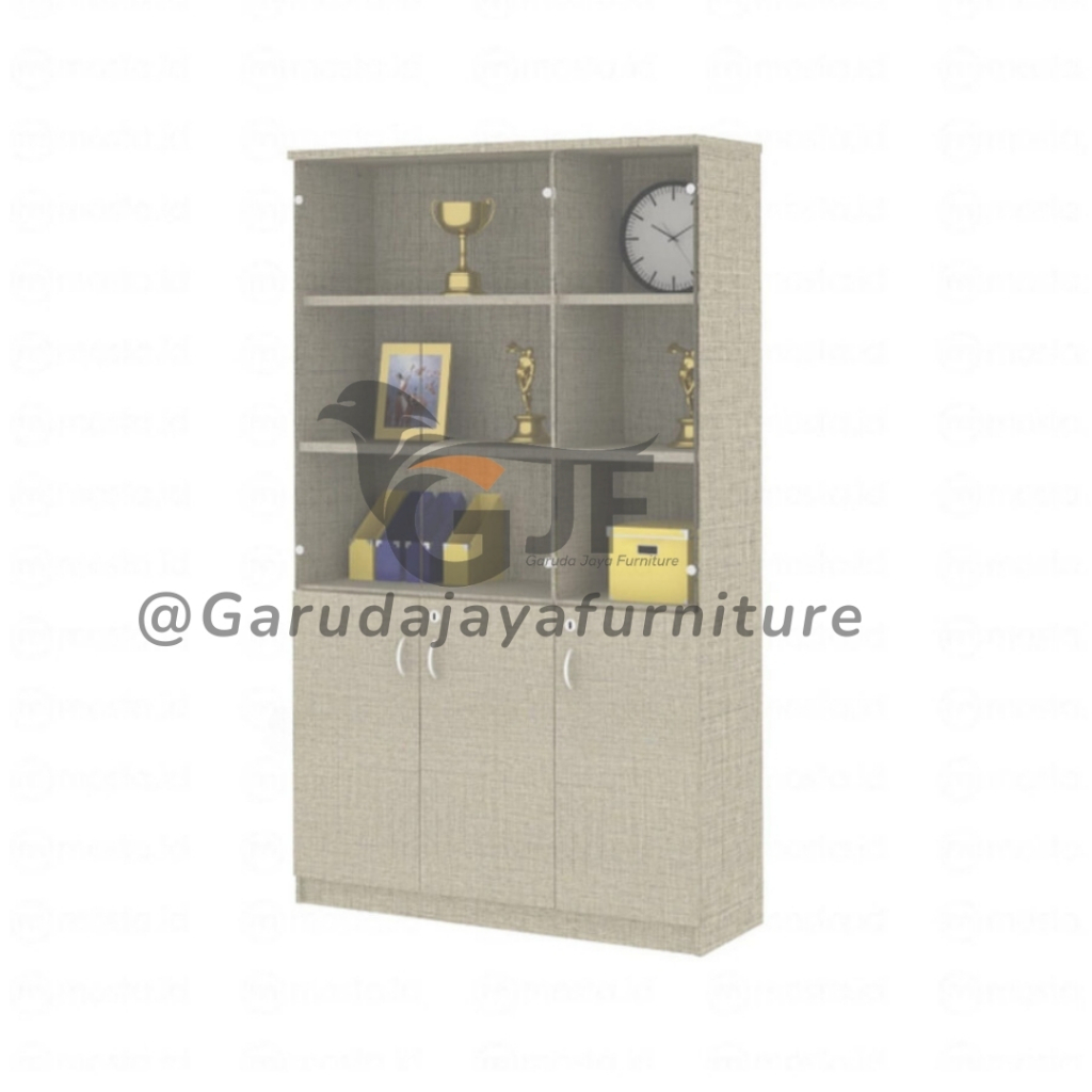 Jual LEMARI ARSIP 3 PINTU /LEMARI PENYIMPANAN /LEMARI KACA /RAK BUKU ...