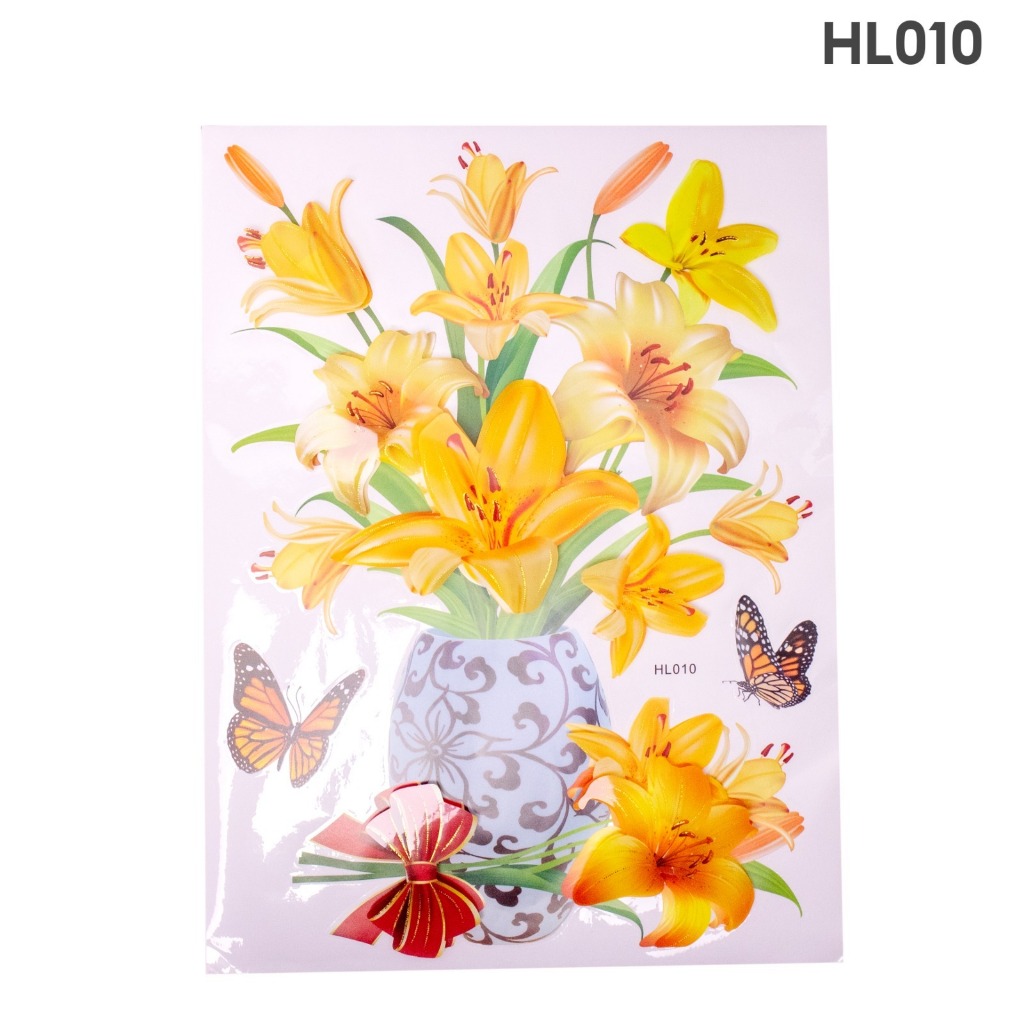 Jual Sticker Dinding 3D Simulasi Bunga / Tempelan Dinding Bunga 3D ...