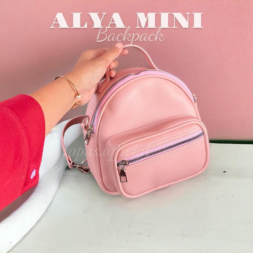 Jual Alya Mini Backpack 3 In 1 Fashion Wanita / Tas Ransel Selempang Multifungsi Kekinian ...