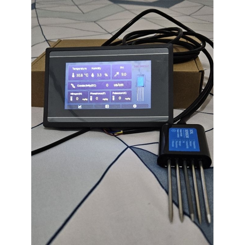 Jual Soil Sensor 5 Pin Probe RS485 NPKPHCTH-S (7 in 1) Lengkap dengan ...