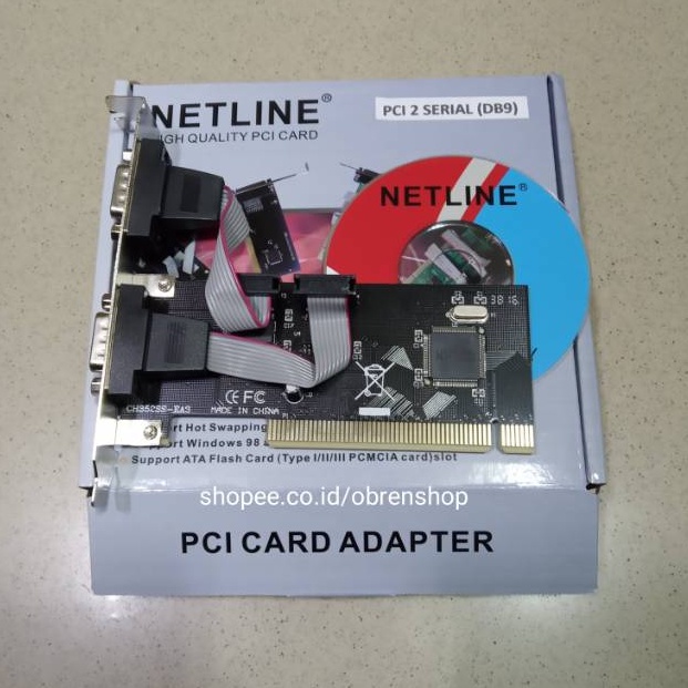 Jual KODE M72J PCI SERIAL RS232 DB9 2 PORT NETLINE | Shopee Indonesia