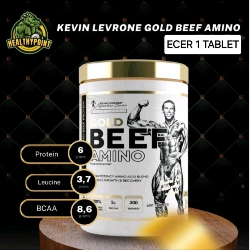 Jual Kevin Levron Gold Beef Amino 1 Tablet Whey Protein Tabs | Shopee ...