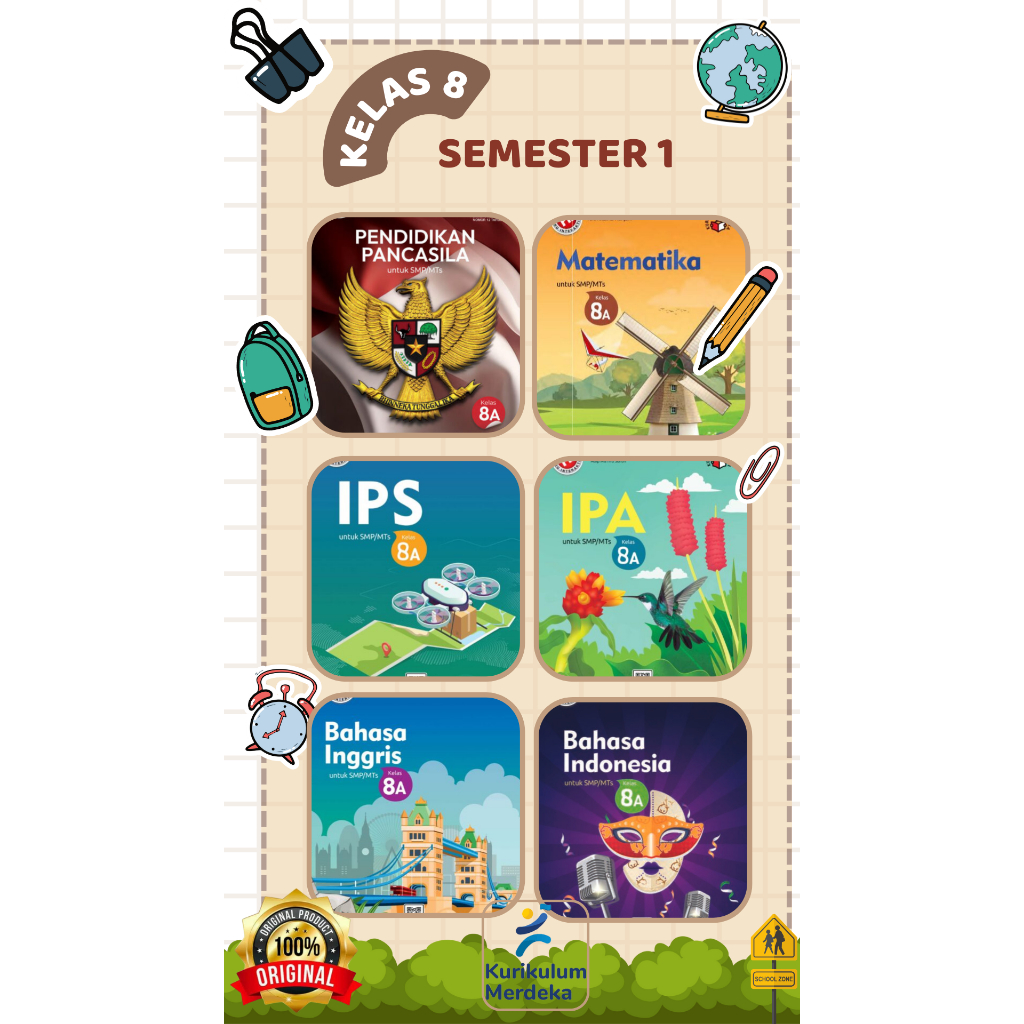 Jual Buku PR/LKS INTERAKTIF INTAN PARIWRA SMP Kelas 8 Semester 1 KURIKULUM MERDEKA 2024/2025 ...