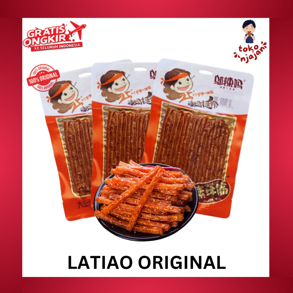Jual [HALAL] Latiao Original Snack - Wulama Gluten Spicy Tofu Latiao ...