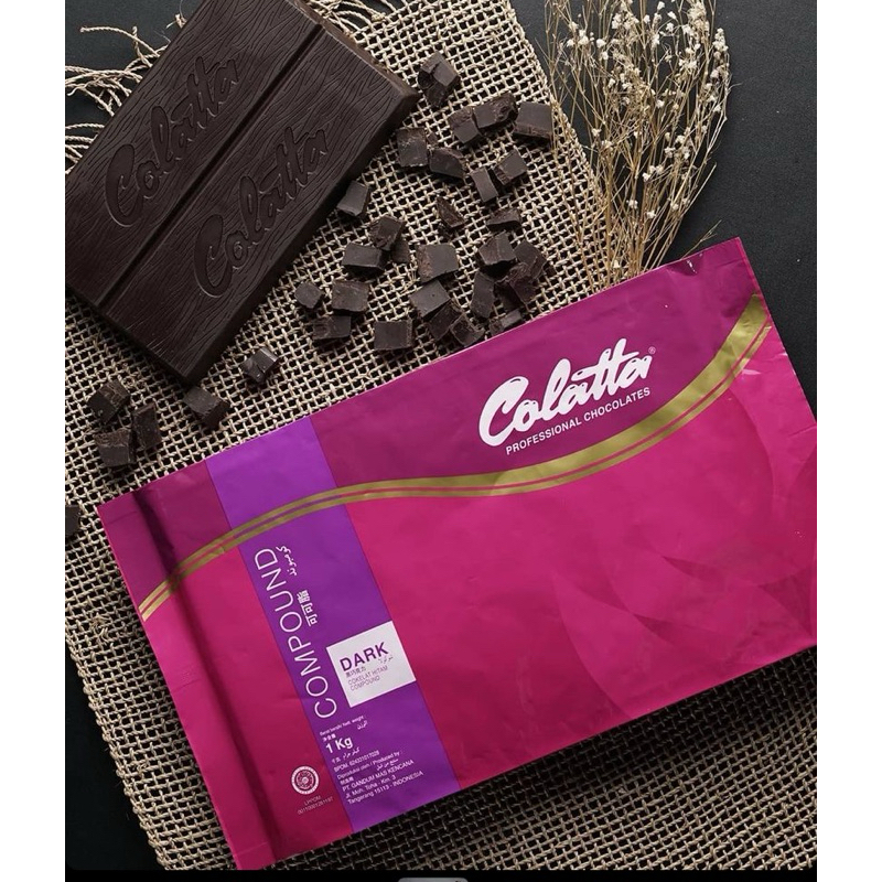 Jual COLATTA COMPOUND CHOCOLATE DARK 1kg | COKLAT BATANG COLATTA 1kg ...