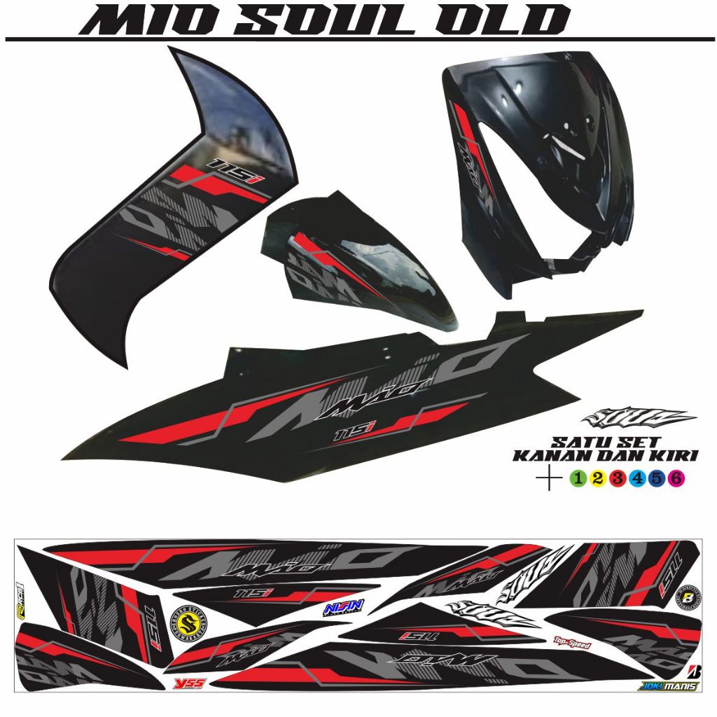 Jual STRIPING STIKER MOTOR YAMAHA MIO SOUL OLD / VARIASI STICKER MIO ...
