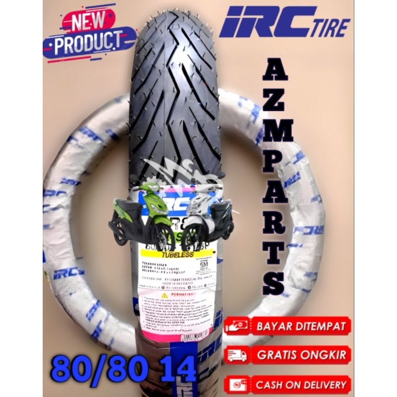 Jual BAN IRC 80/80 14 DEPAN MOTOR METIK BEAT VARIO MIO DLL | Shopee Indonesia