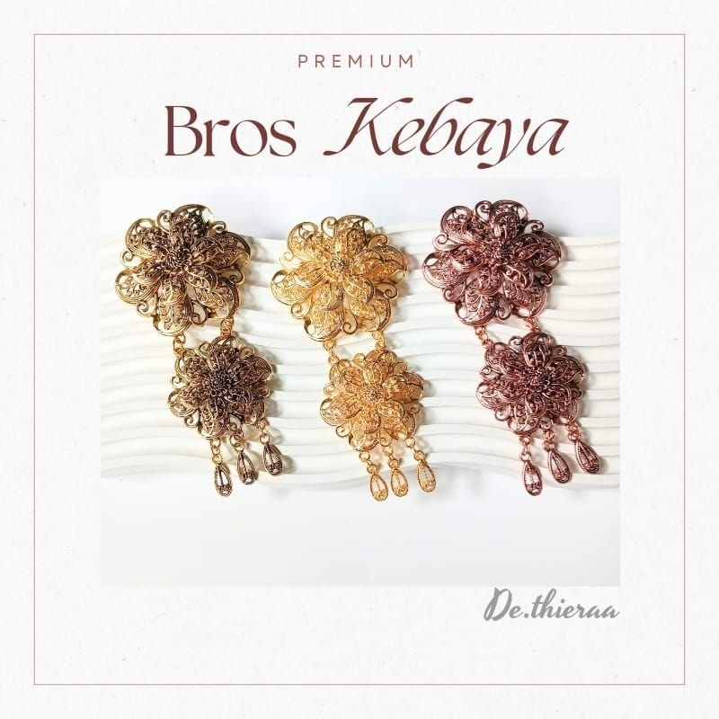 Jual Bros Kebaya Kutubaru Etnik Modern 2 Susun Mewah Tradisional Bentuk Bunga | Shopee Indonesia