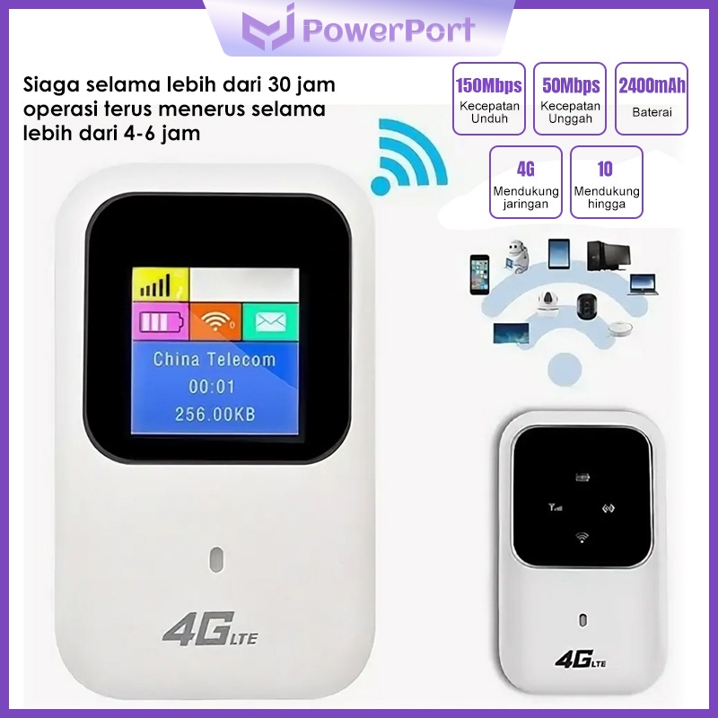 Jual PowerPort Modem Wifi Mifi 4G Lte UNLOCK ALL OPERATOR 100 Mbps 4G ...