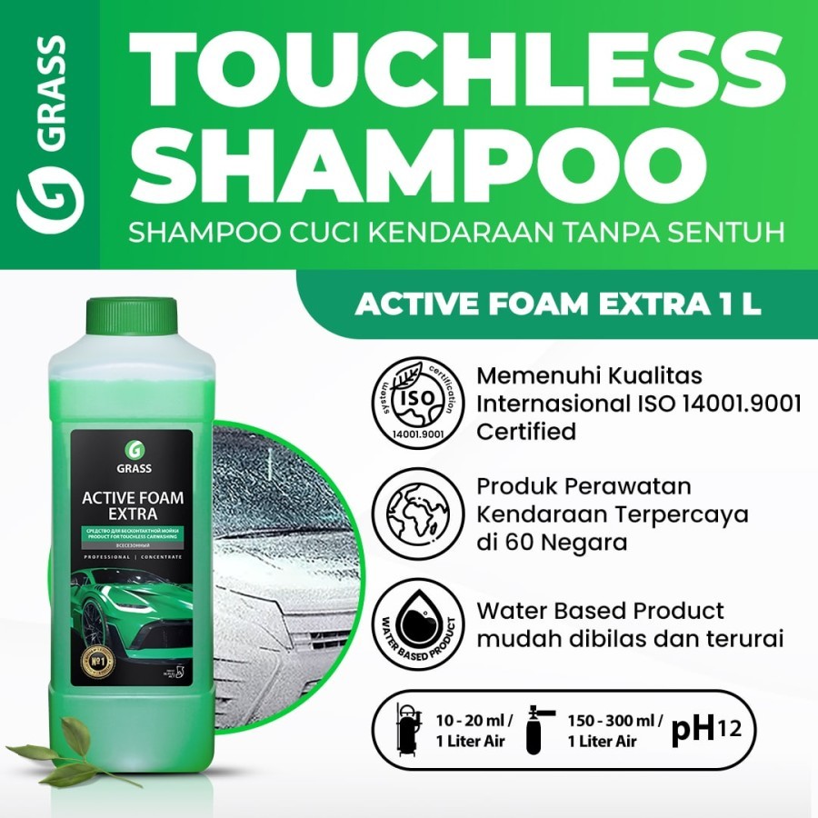 Jual GRASS ACTIVE FOAM EXTRA Touchless Shampoo 1 Liter | Shopee Indonesia