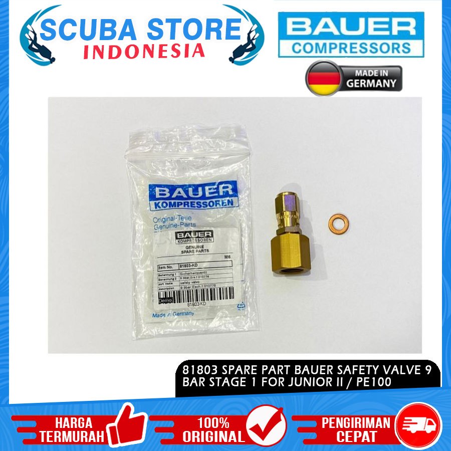 Jual 81803-KD Spare Part Compressor Bauer Safety Valve PE100 Junior II 9 Bar Original SparePart ...