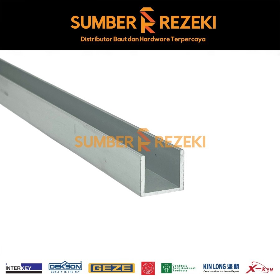 Jual U CHANNEL ALUMUNIUM REL BAWAH PINTU LIPAT 2 X 2 - 4m | Shopee ...