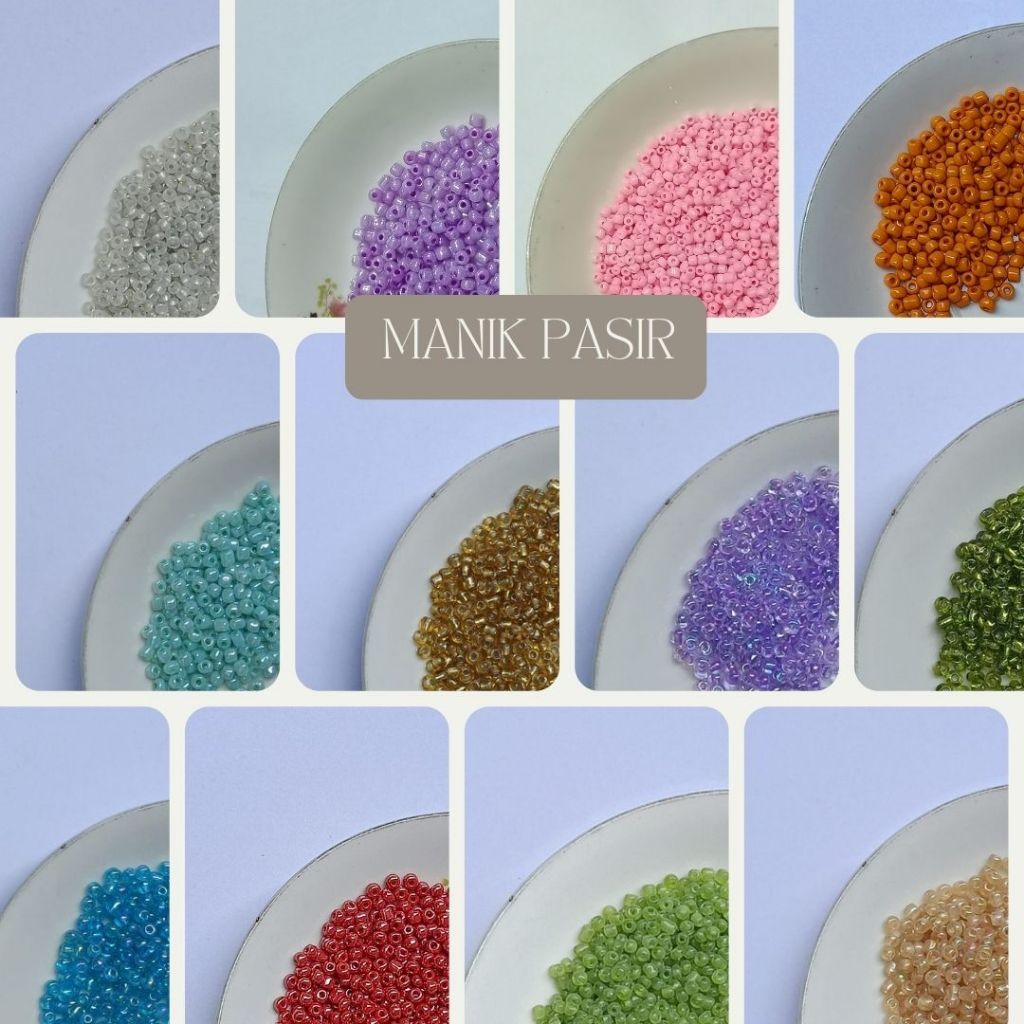 Jual Manik Pasir Ukuran 8.0/3mm (25 gram)/ manik payet/ manik gelang ...
