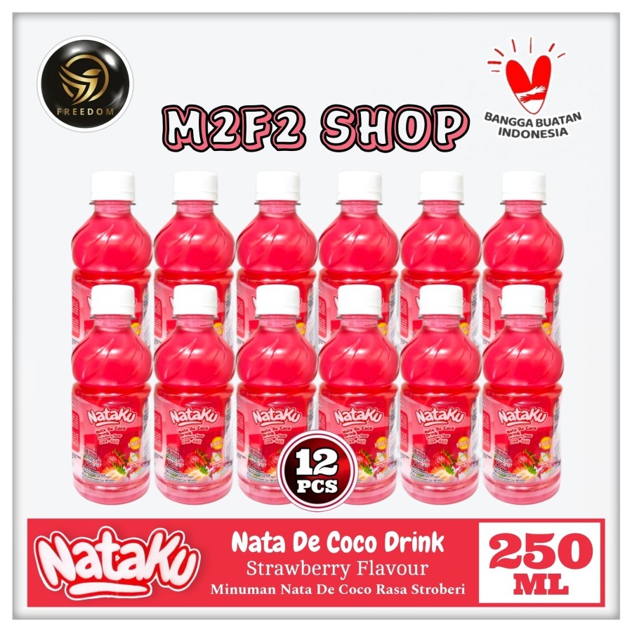 Jual Nataku Nata De Coco Drink Strawbery Flavor | Rasa Stroberi Botol ...