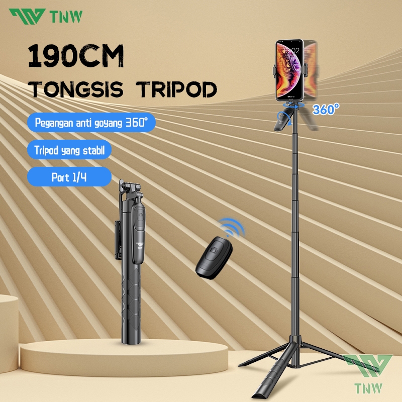 Jual TNW T19 Tongsis Tripod Bluetooth Tongsis Tripod 190cm Tongsis hp ...