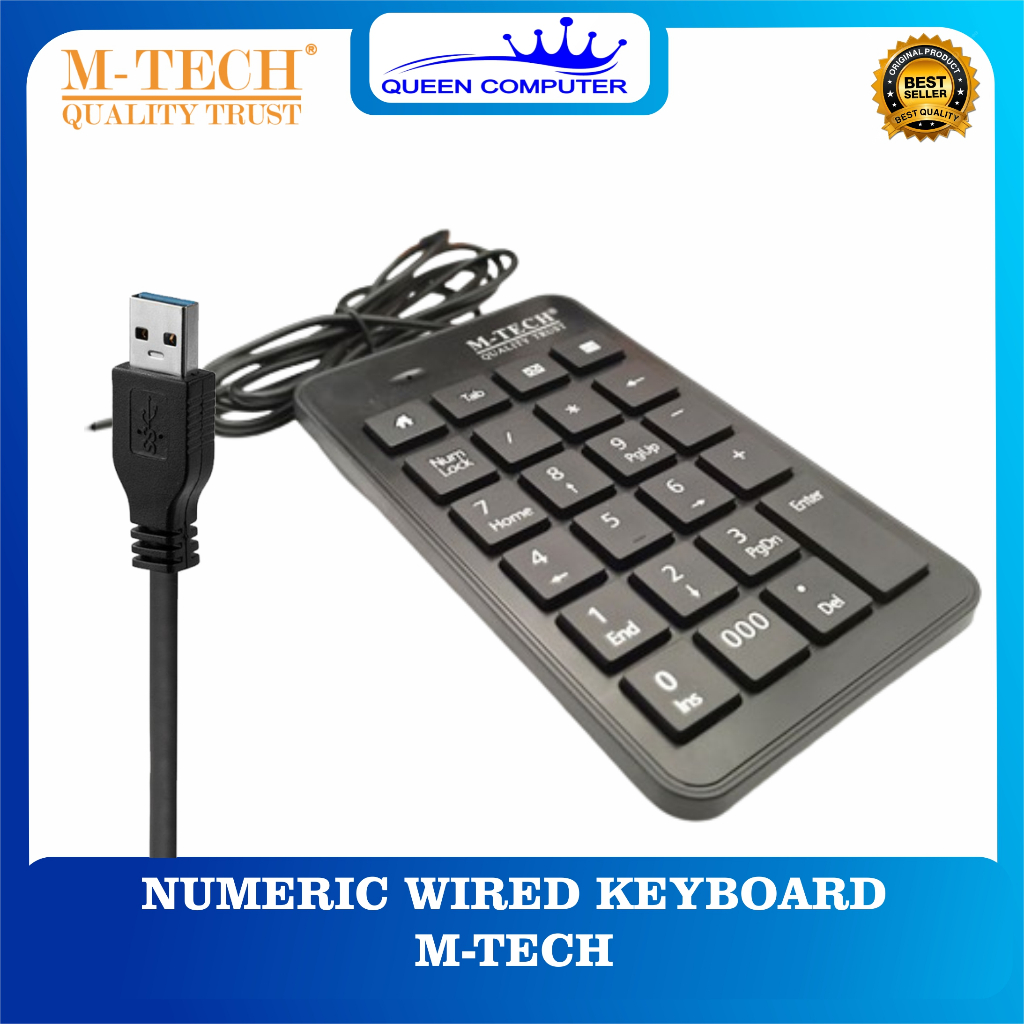 Jual KEYBOARD NUMERIC WIRED M-TECH USB - KEYPAD ANGKA NUMERIK PAD KABEL ...