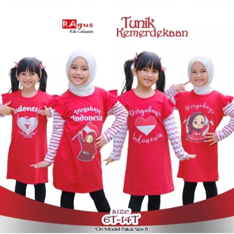 Jual tunik kaos kemerdekaan/kaos merah putih/kaos tema kemerdekaan ...