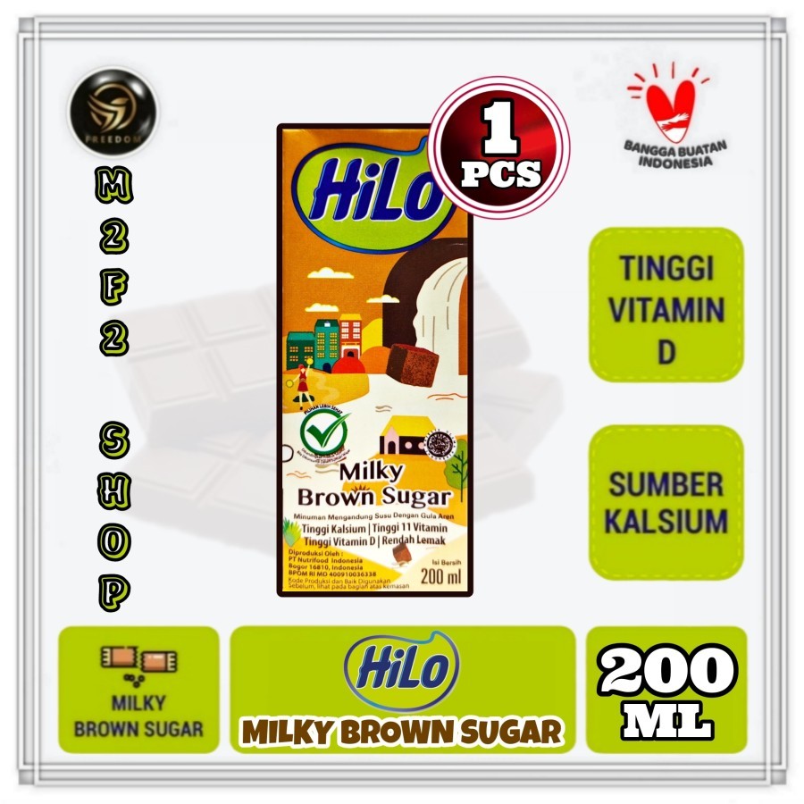 Jual Susu HiLo Milky Brown Sugar | Susu Gula Aren Kotak UHT - 200 ml ...