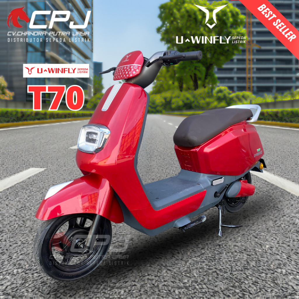 Jual Sepeda Listrik UWINFLY T70 Terbaru Baterai Lithium 500 Watt ...