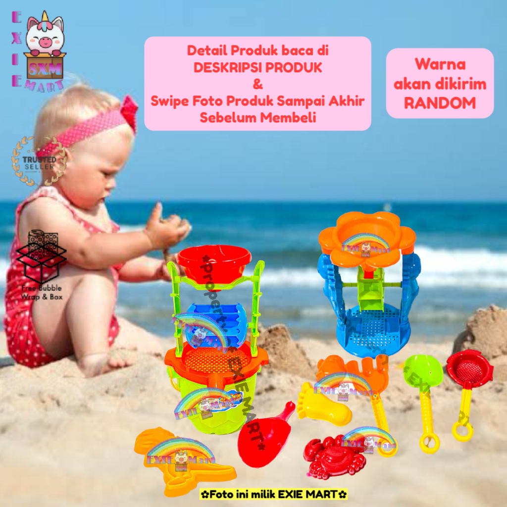 Jual MAINAN ANAK KINCIR AIR PASIR PANTAI + CETAKAN PASIR PANTAI ...