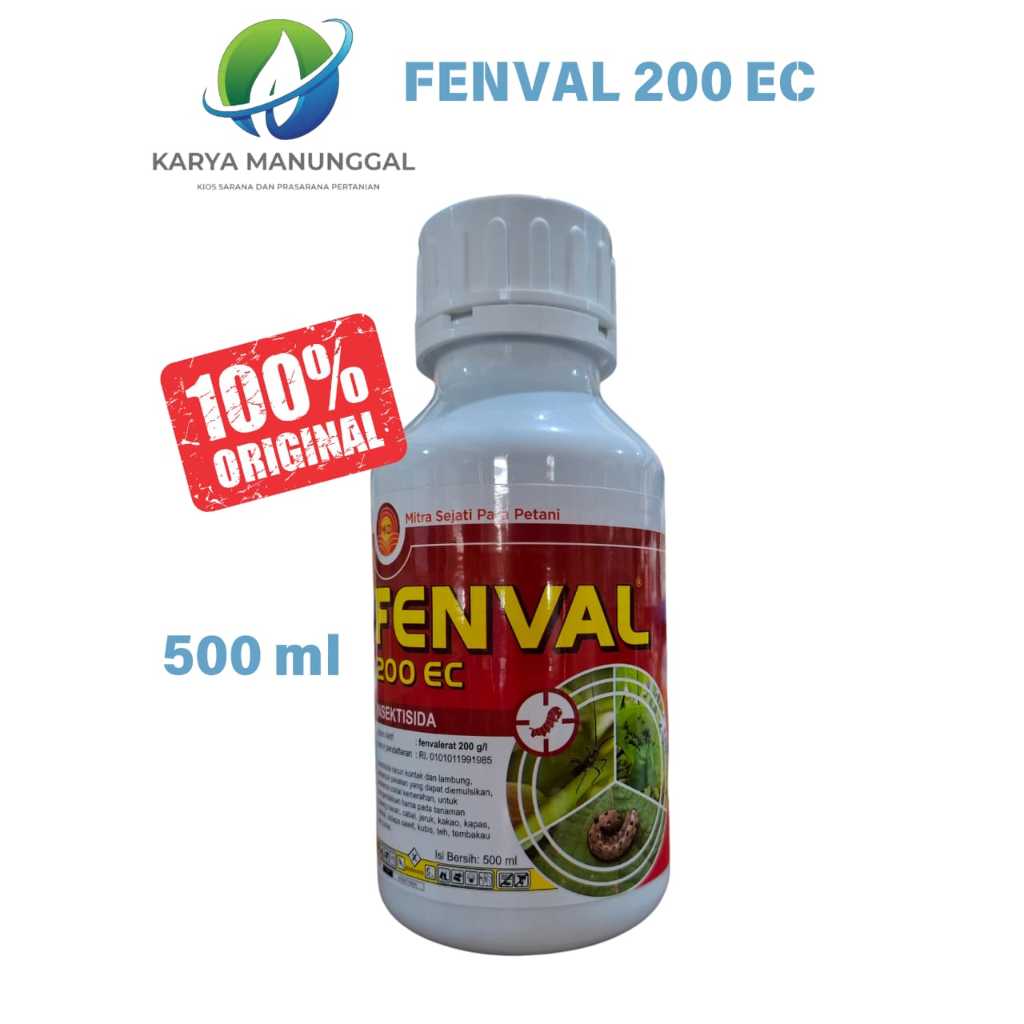 Jual Insektisida Kontak Fenval 200 EC Unt Ulat Trips Penggerek 500 Ml ...