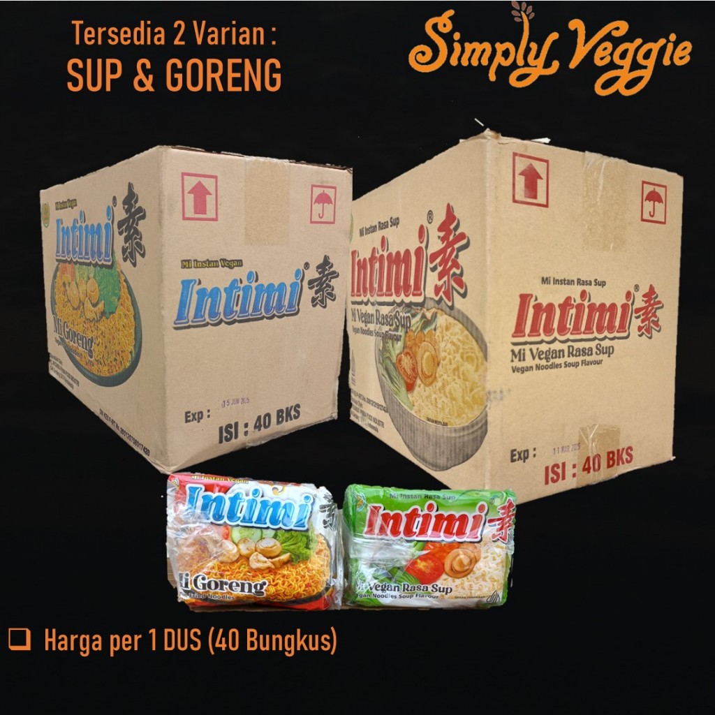 Jual Intimi Mie Instan Vegetarian Instant Noodles Vegan 1 DUS 40 ...