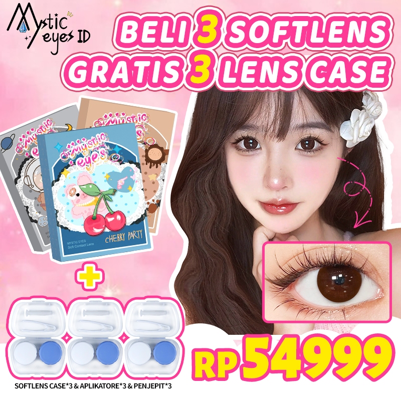 Jual [ Beli 3 GRATIS 3 ] Mysticeys Softlens Mata Lensa Kontak NATURAL ...