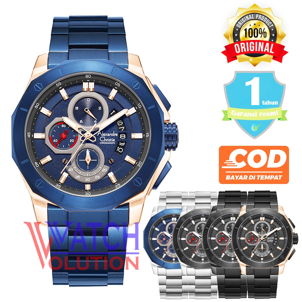 Jual Jam Tangan Pria Alexandre Christie AC 6632 MC Original | Shopee ...