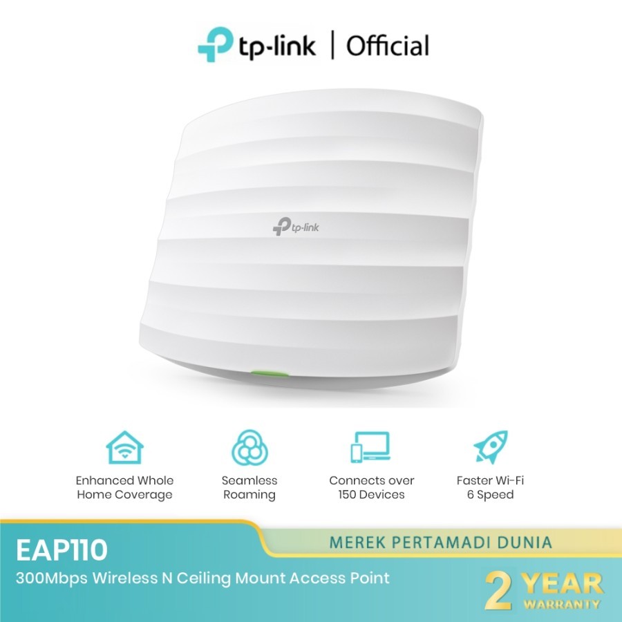 Jual Tp-link EAP110 300Mbps Wireless N Ceiling Mount Access Point ...