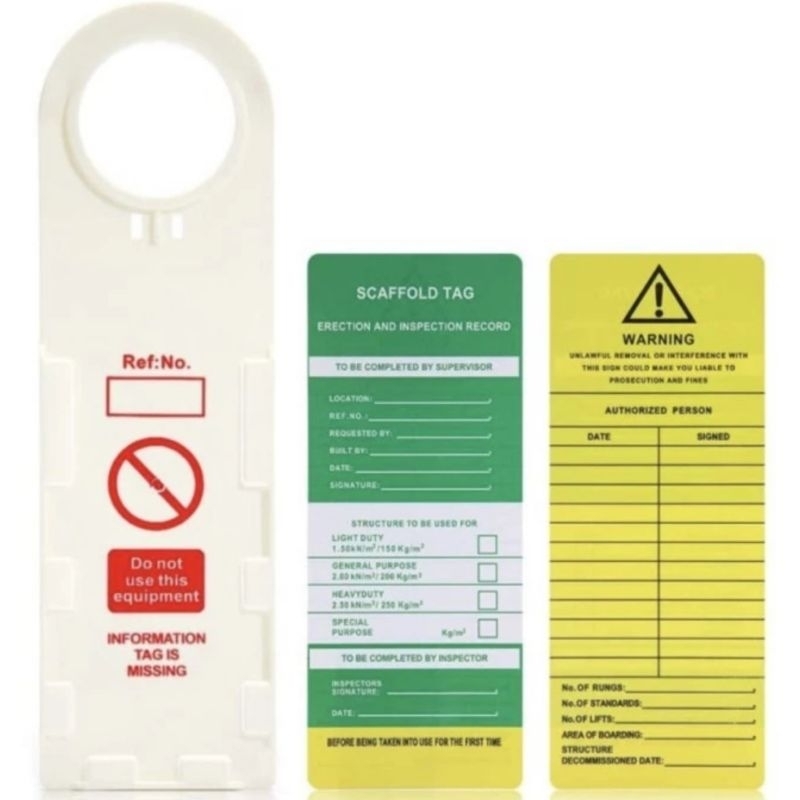Jual Scaffolding Tag Inspection reversible tag & Holder | Shopee Indonesia