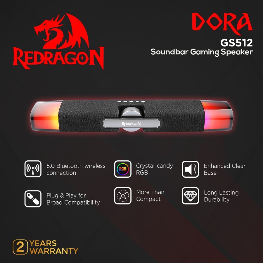 Jual Redragon Soundbar Gaming Speaker RGB DORA - GS512 | Shopee Indonesia